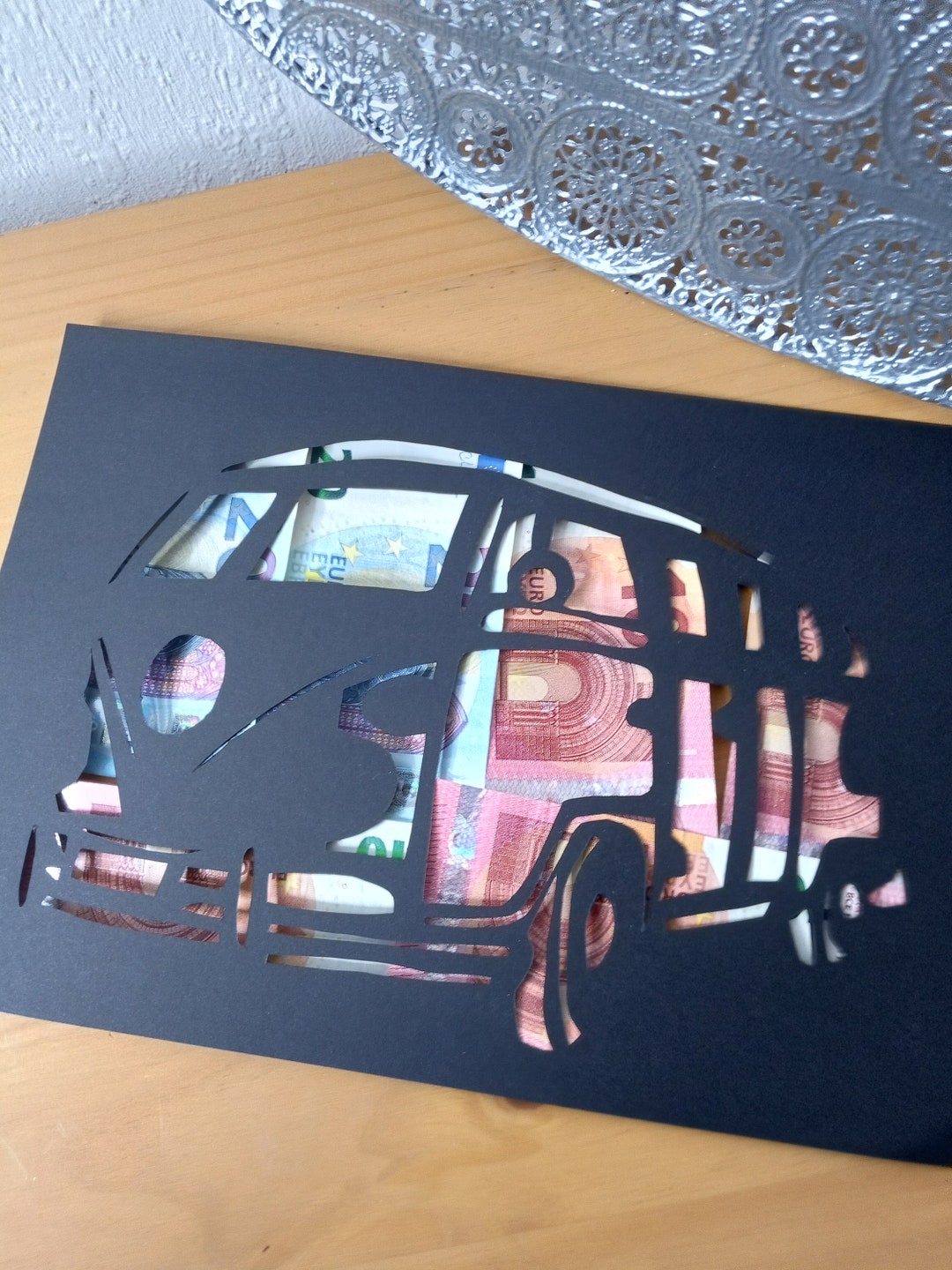 Geldgeschenk-Vorlage mit VW BUS ||VAN||auto || Kreative schablone ...