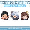 9 Kawaii Twitch Emote Pack Chibi Geto JJK for Discord, Youtube Cute ...