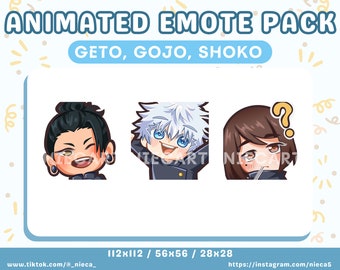 4 Kawaii Twitch Emote Pack Chibi Geto JJK for Discord, Youtube Cute ...