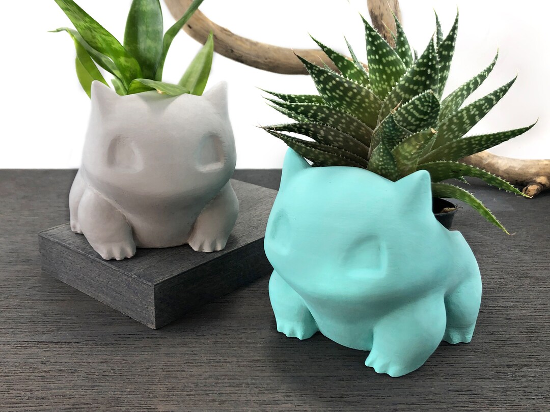 Bulbasaur Planter | Concrete Planter | Pokemons Gift for Adult ...