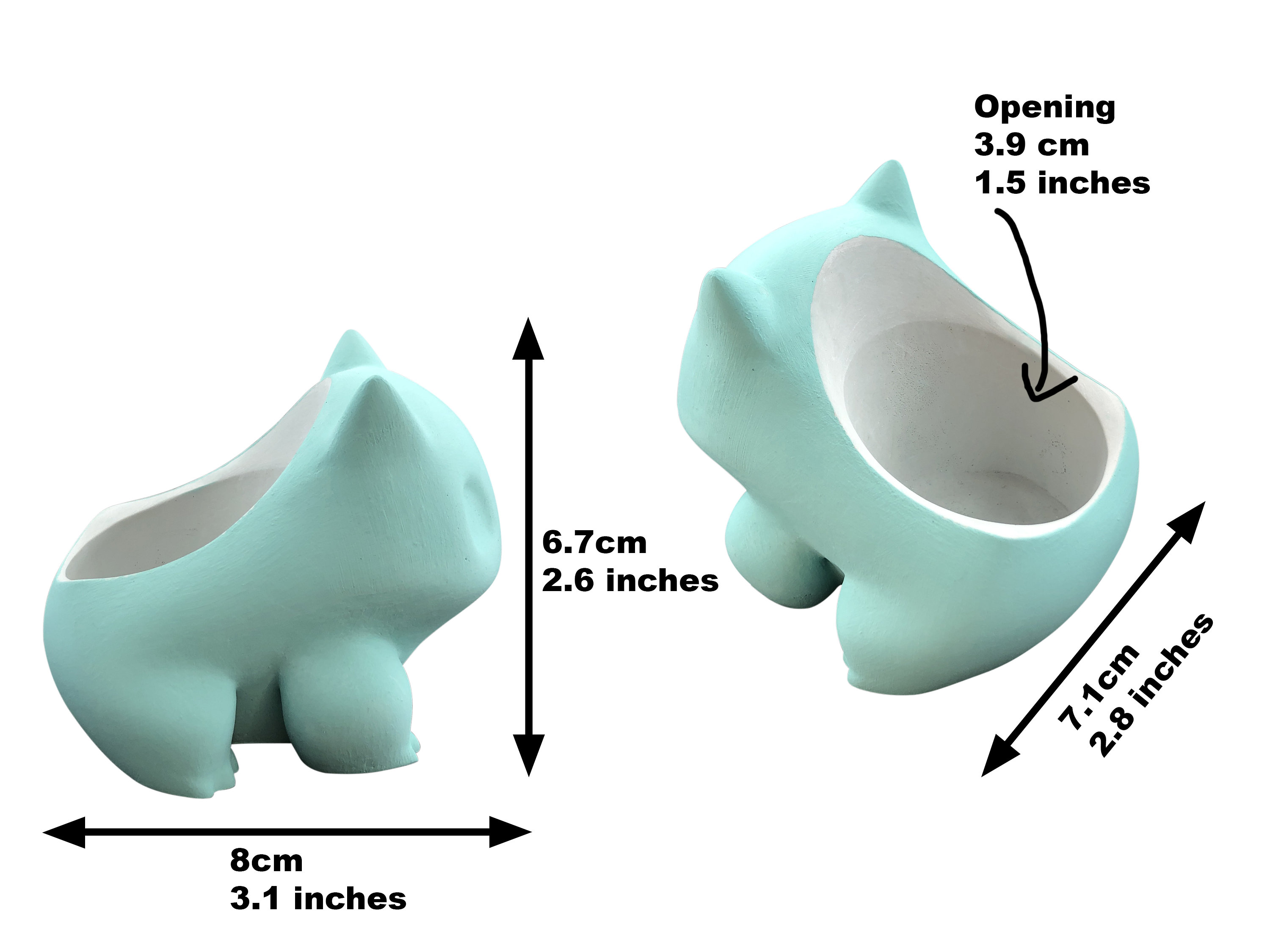 Small Bulbasaur Planter Concrete Planter Pokemon Planter Pokemons Gift ...