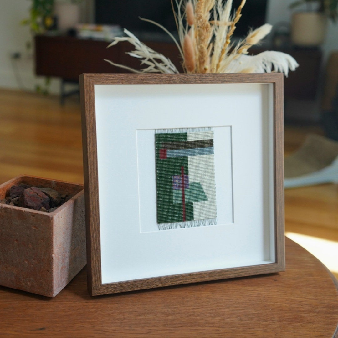 Beaded Wall Art Japanese Glass Beads Wall Art Abstract Art Framed Art ...