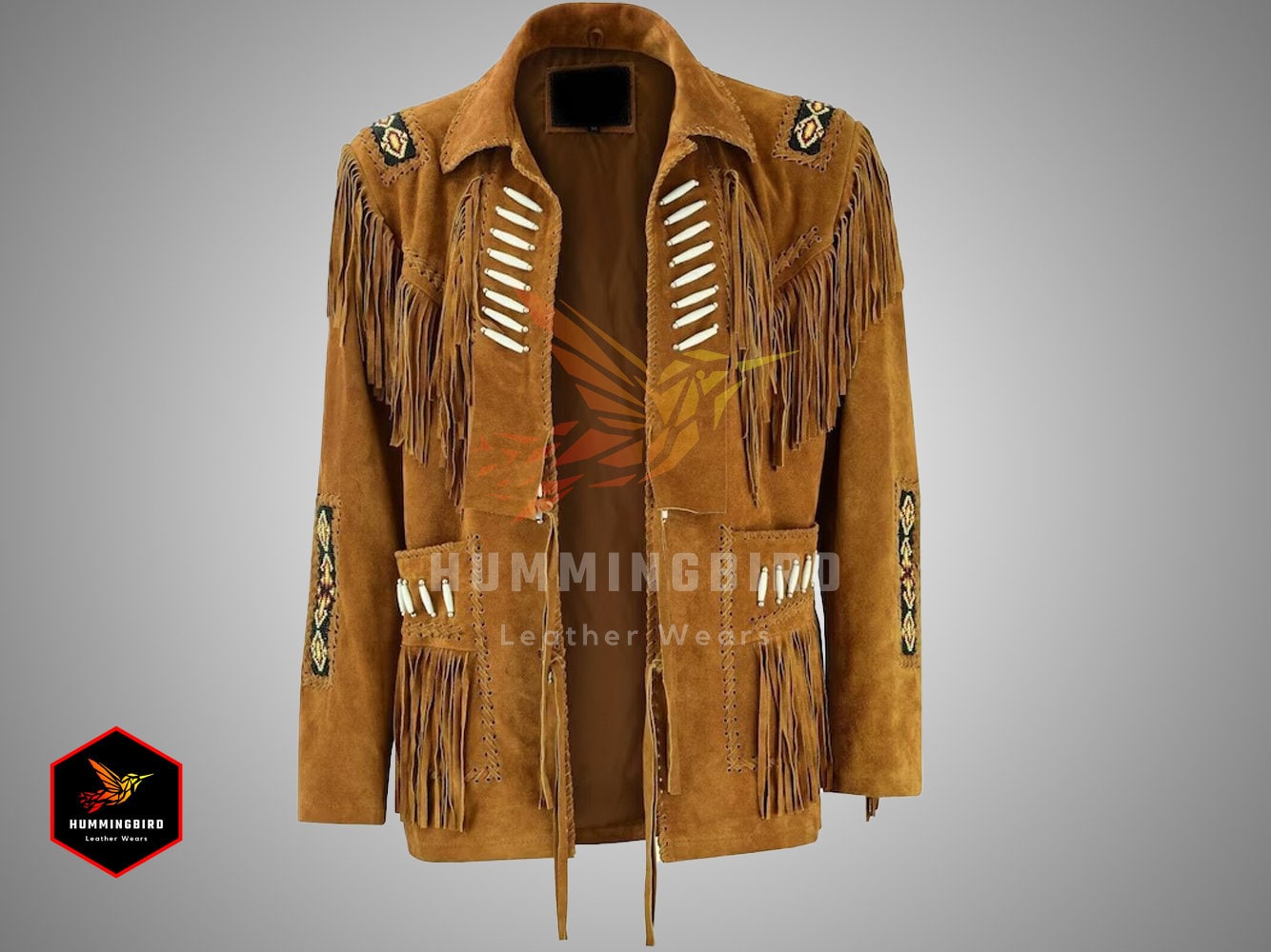 Men's Buckskin Leather Cowboy Jacket: Native American Western Fringe Coat - Etsy