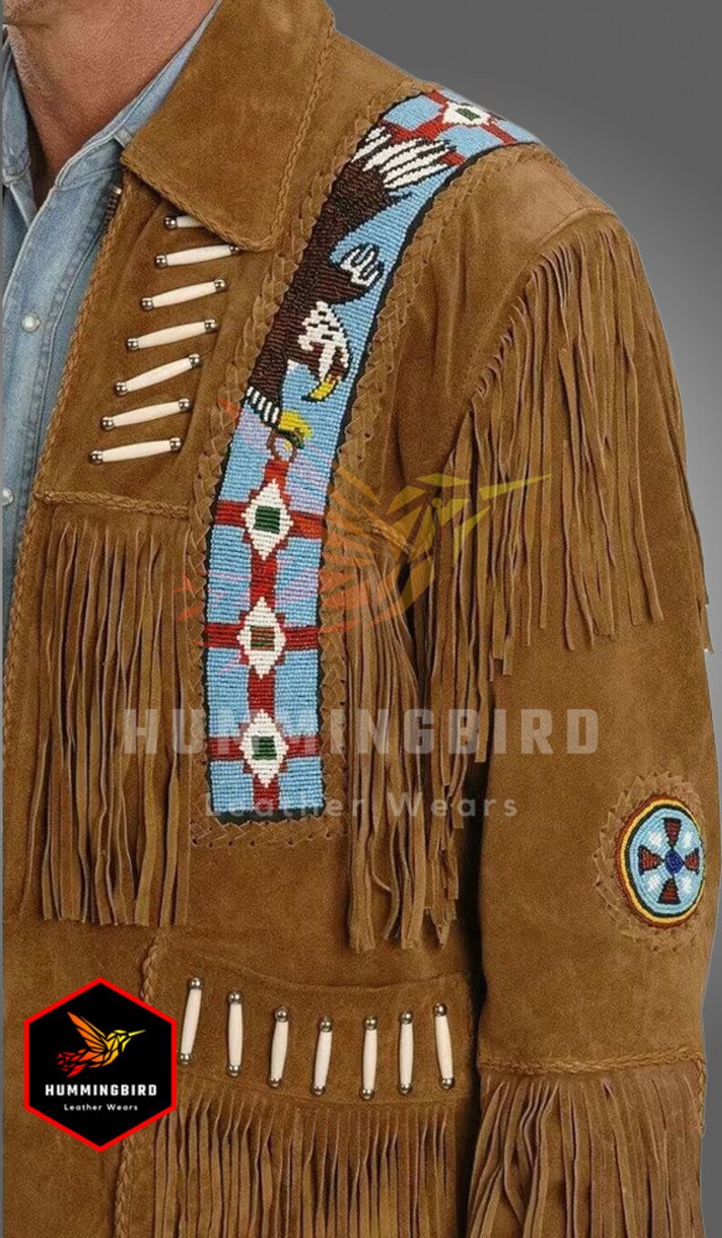 Men's Buckskin Leather Western Jacket: Fringed Cowboy Coat - Etsy
