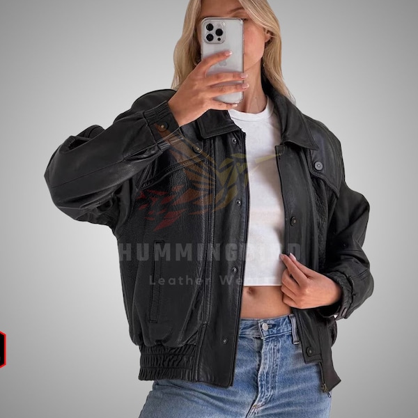 Baggy Brown Leather Jacket - Etsy