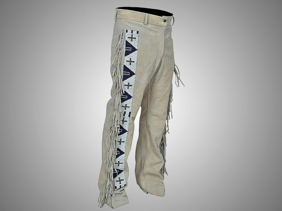 Handmade Suede Cowboy Chap Pants: Western Fringe Leather Trousers - Etsy