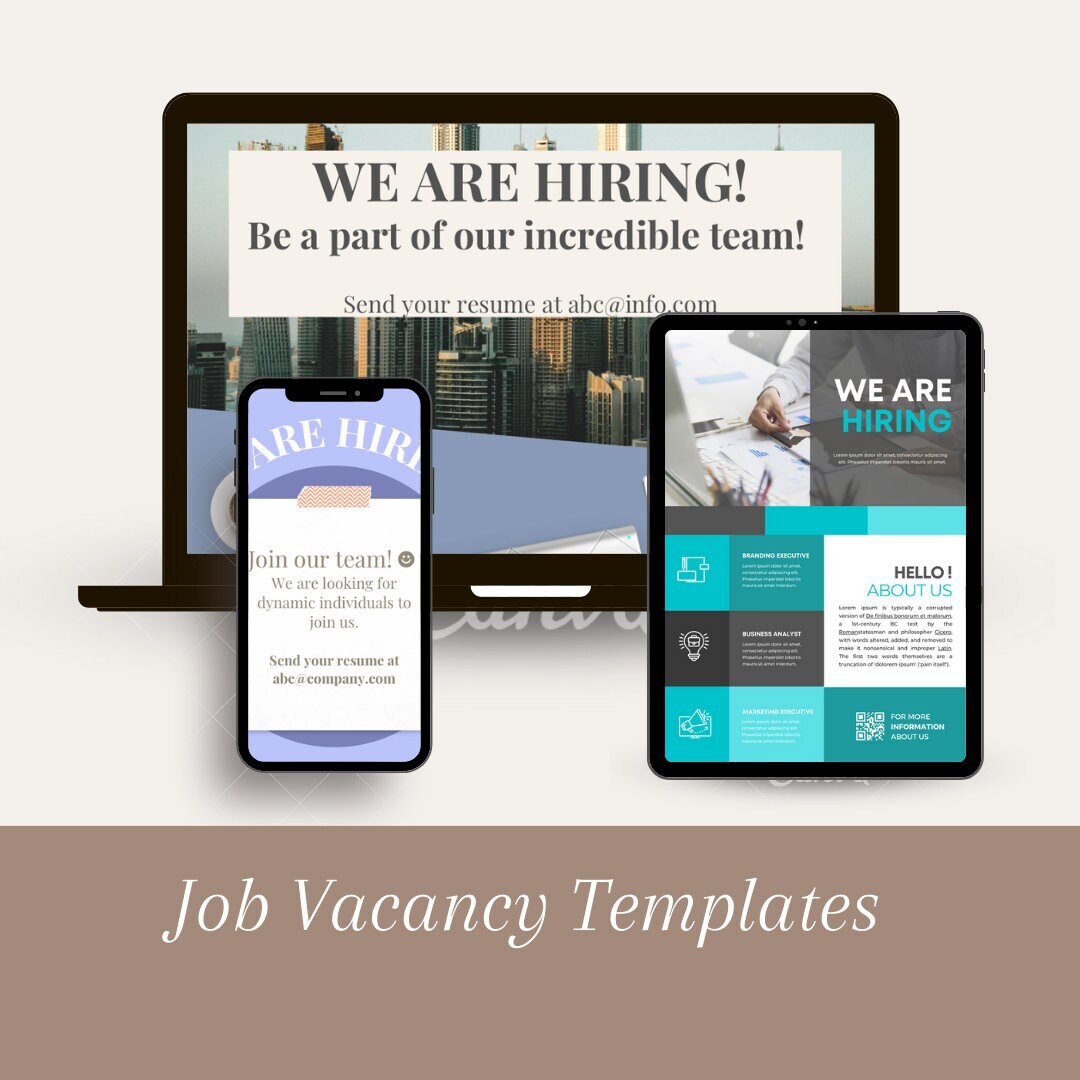 Job Vacancy Template - Etsy