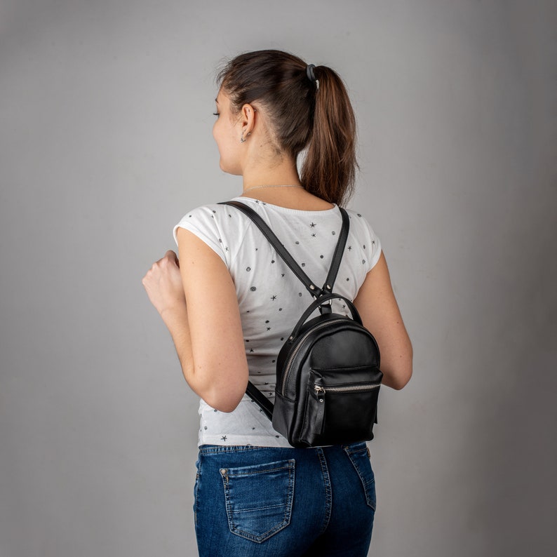 Women's Leather Backpack, Leather Mini Backpack for Girls, Custom ...
