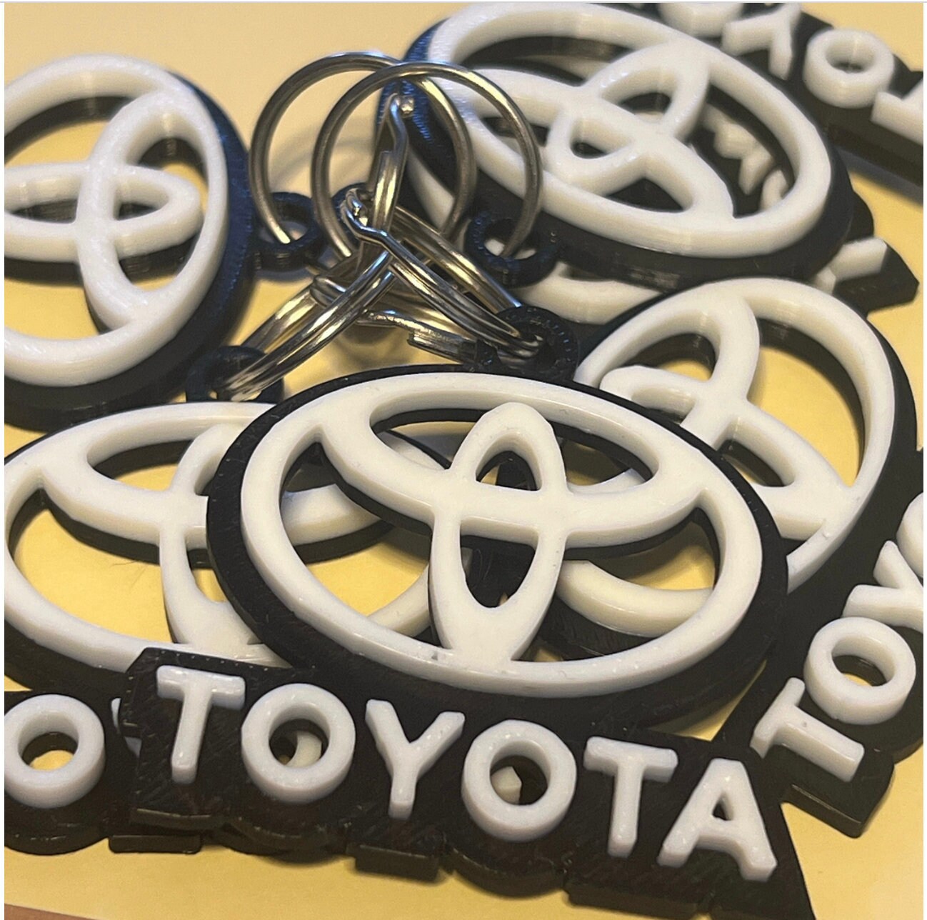 Toyota Car Keychain Handmade Gift, 3D Printed Enthusiast Key Ring, Car ...