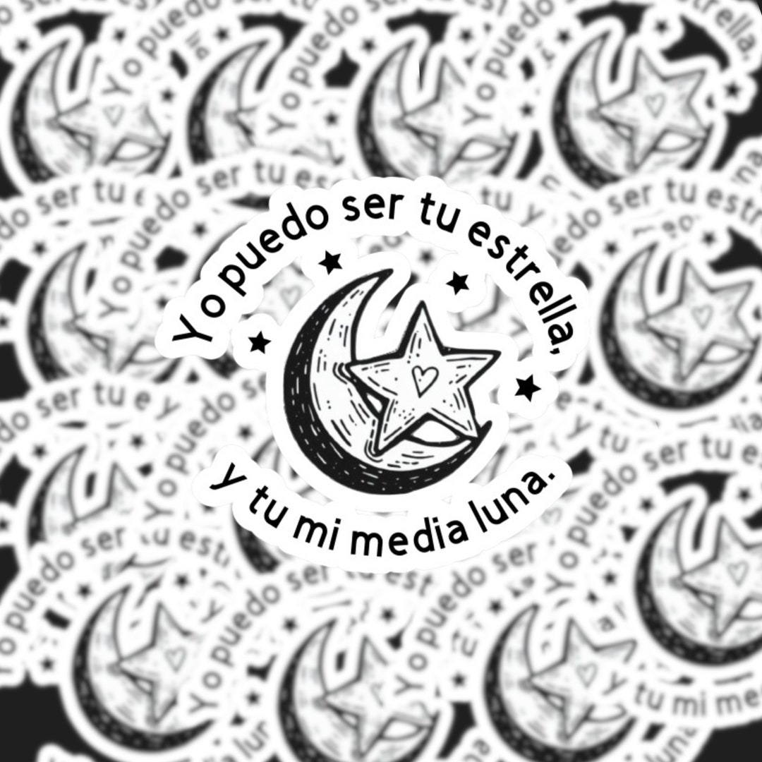 Media Luna Sticker Mora Inspired Sticker Media Luna - Etsy