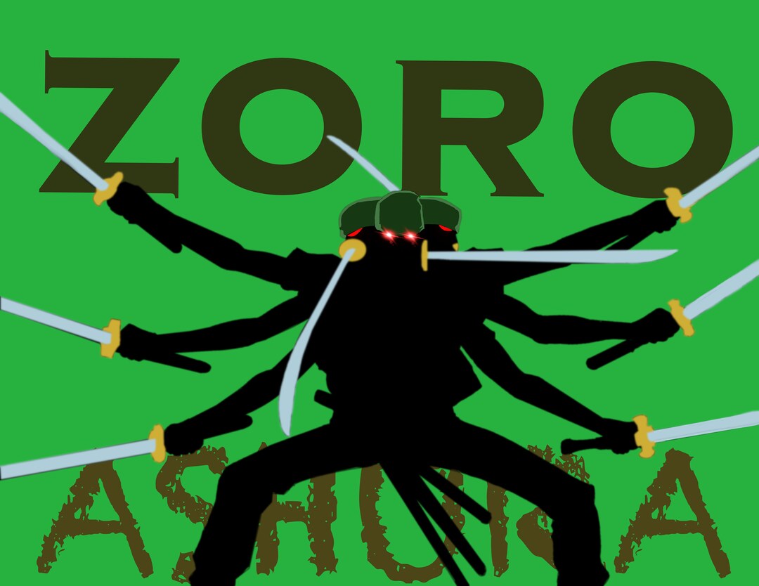 ANIME Manga Print ZORO ASHURA Form Digital Art - Etsy