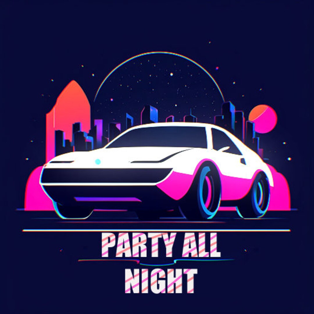Party All Night Poster Vibrant Poster Digital Printable - Etsy