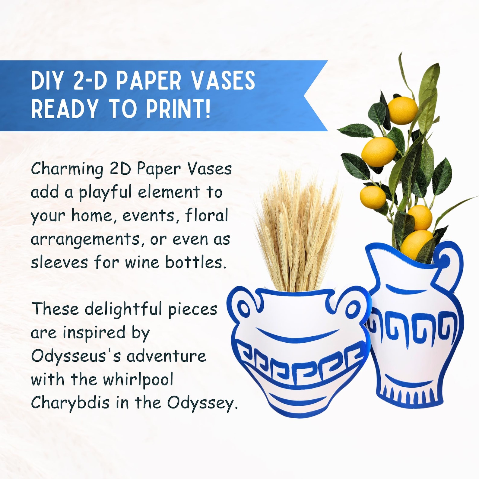 Charybdis Paper Vase Cover: Greek Whirlpool Design (PDF Printable ...