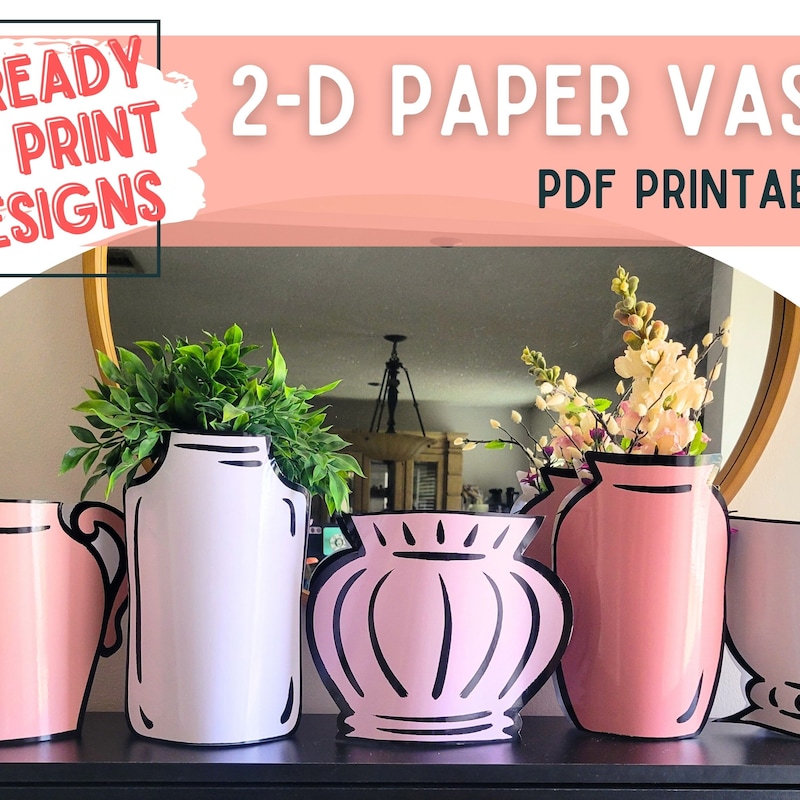 Vase Printable Template - Etsy