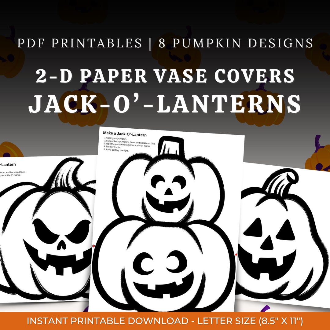 Printable Pumpkin Template – DIY Halloween Craft Activity (PDF ...