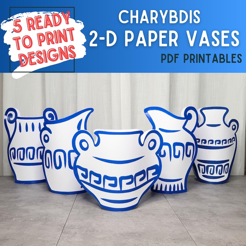 Charybdis Paper Vase Cover: Greek Whirlpool Design (PDF Printable ...