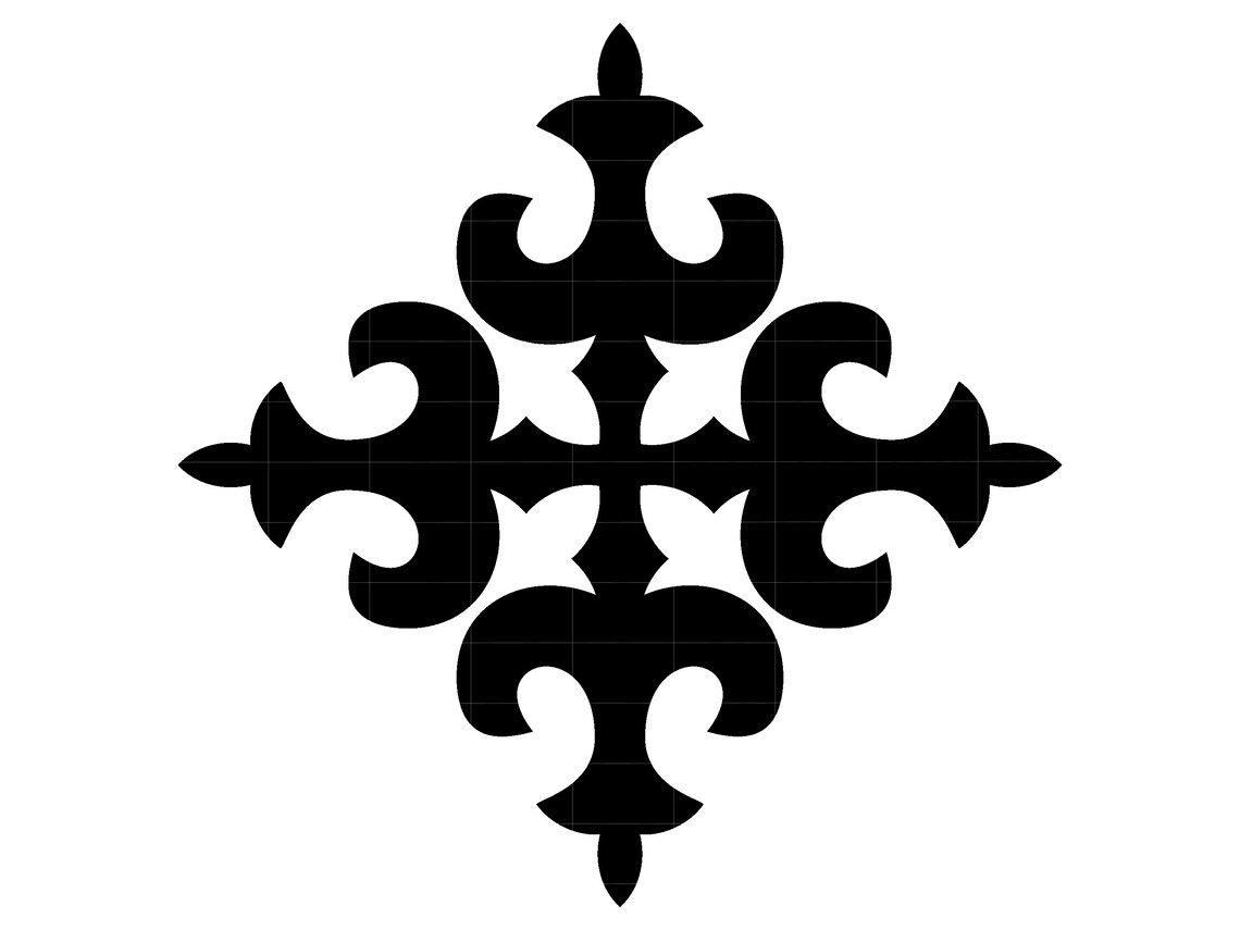 Black and White Nomadic Symbol SVG Clipart, Asian Pattern Digital ...