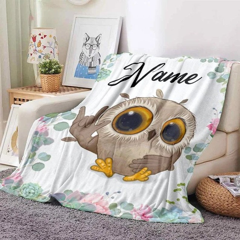 Custom Blanket Lovely Animals Throw Blanket Gift Custom Bed - Etsy