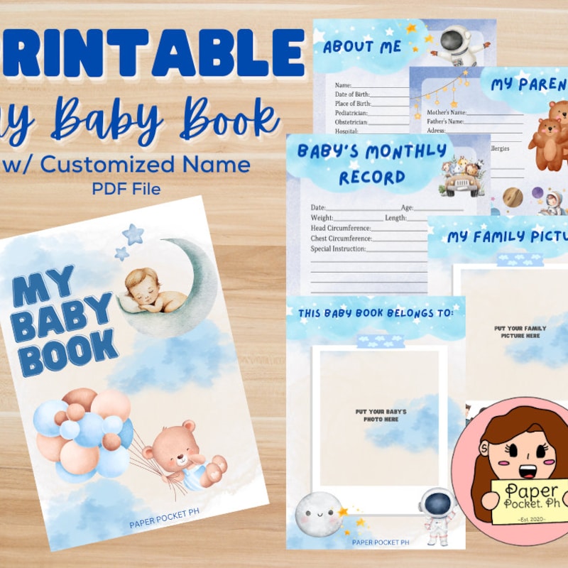 Printable Baby Book - Etsy