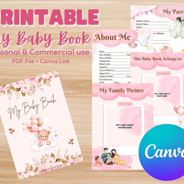 Printable Baby Book - Etsy
