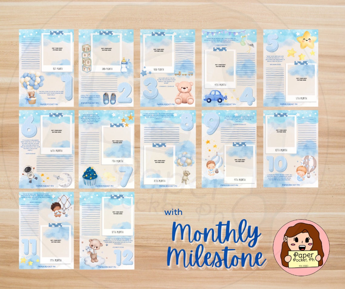 Printable Baby Book PLR Memory Book Baby Journal Digital Download Boy ...