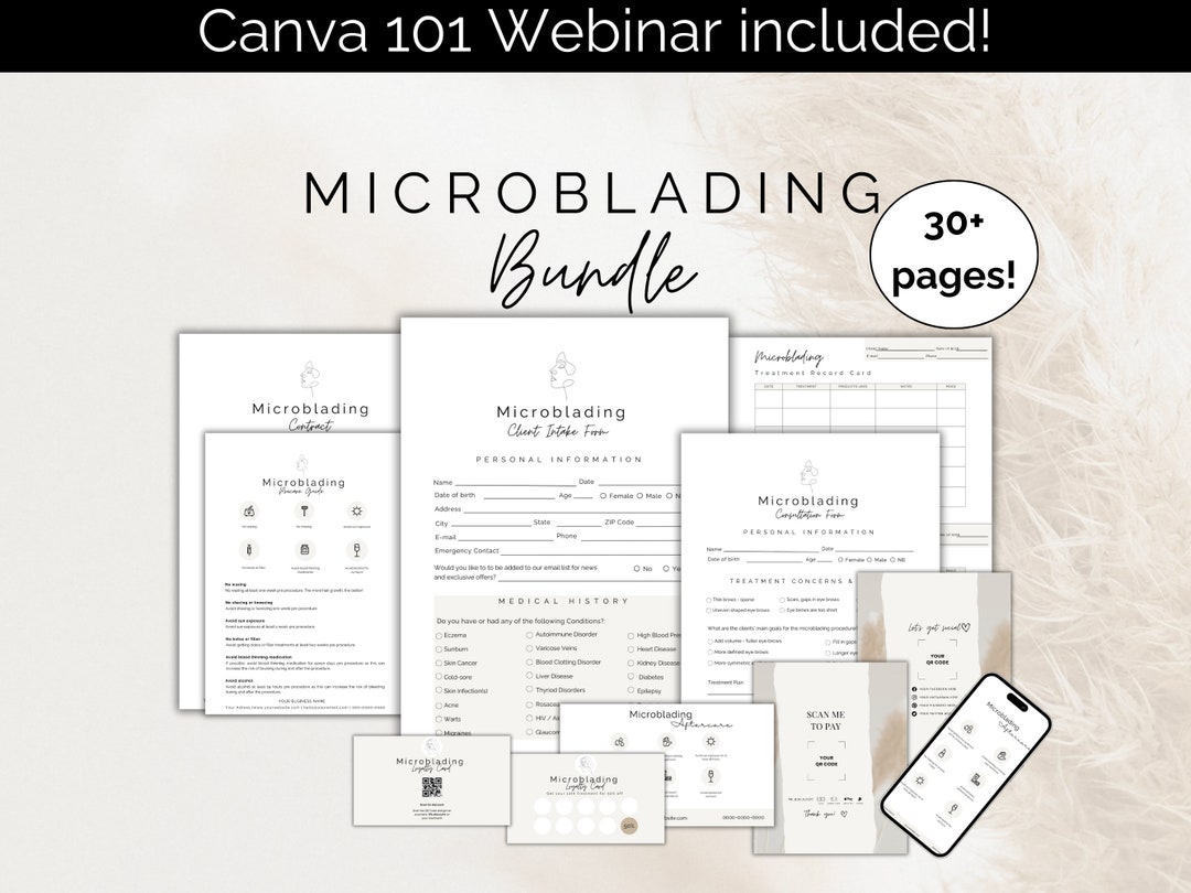 Microblading Forms | PMU Consent Form | Permanent Makeup Forms ...