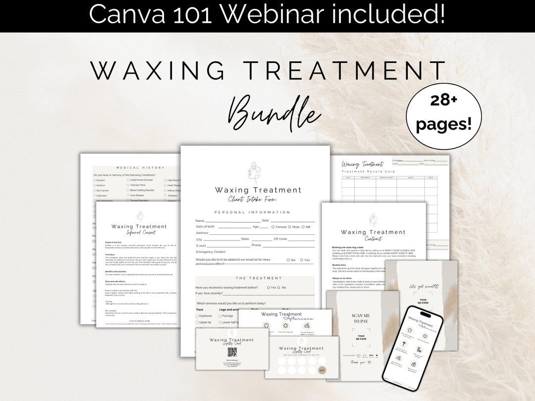 Waxing Consent Form Waxing Consultation Form Waxing Treatment Hair ...