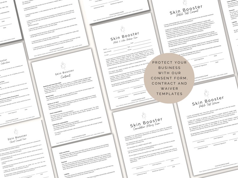 Skin Booster Consent Form Filler Consultation Editable Facial Filler ...