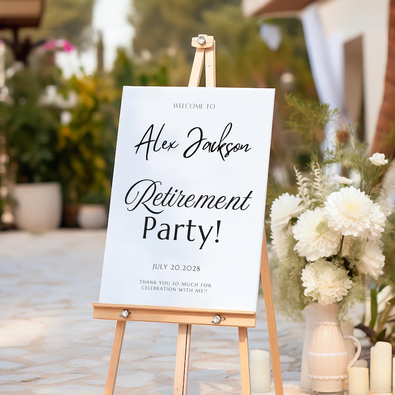 Custom Retirement Party Welcome Sign: Editable Celebration Poster (PDF ...