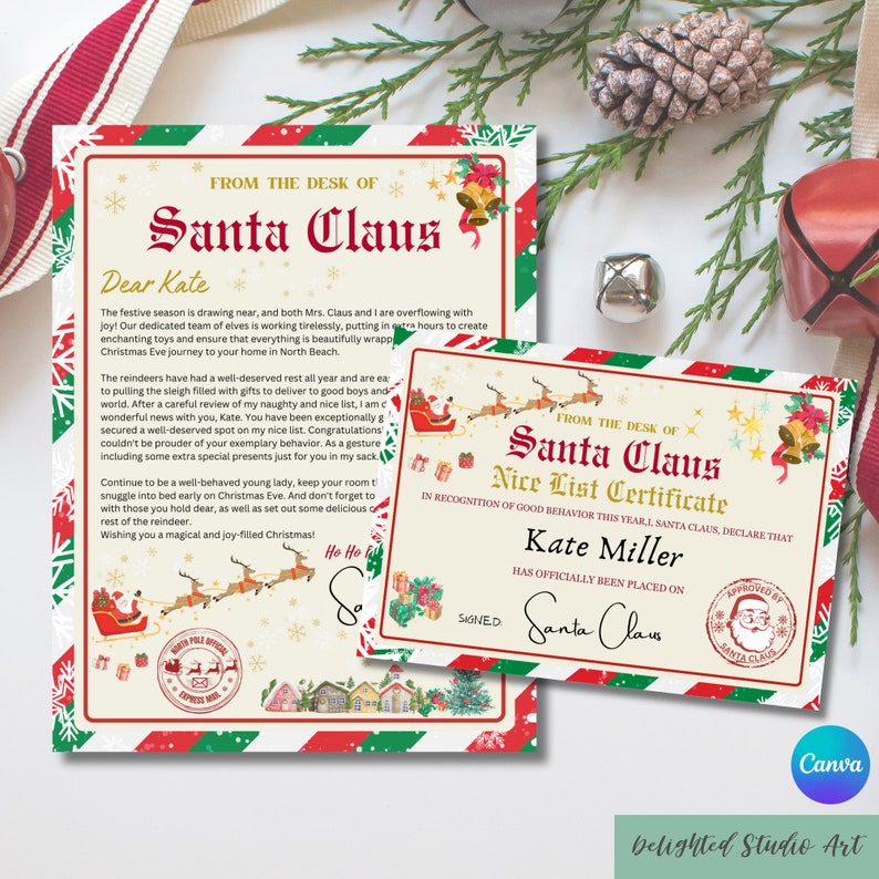 Editable Letter From Santa Claus, Christmas Letter, North Pole Mail ...