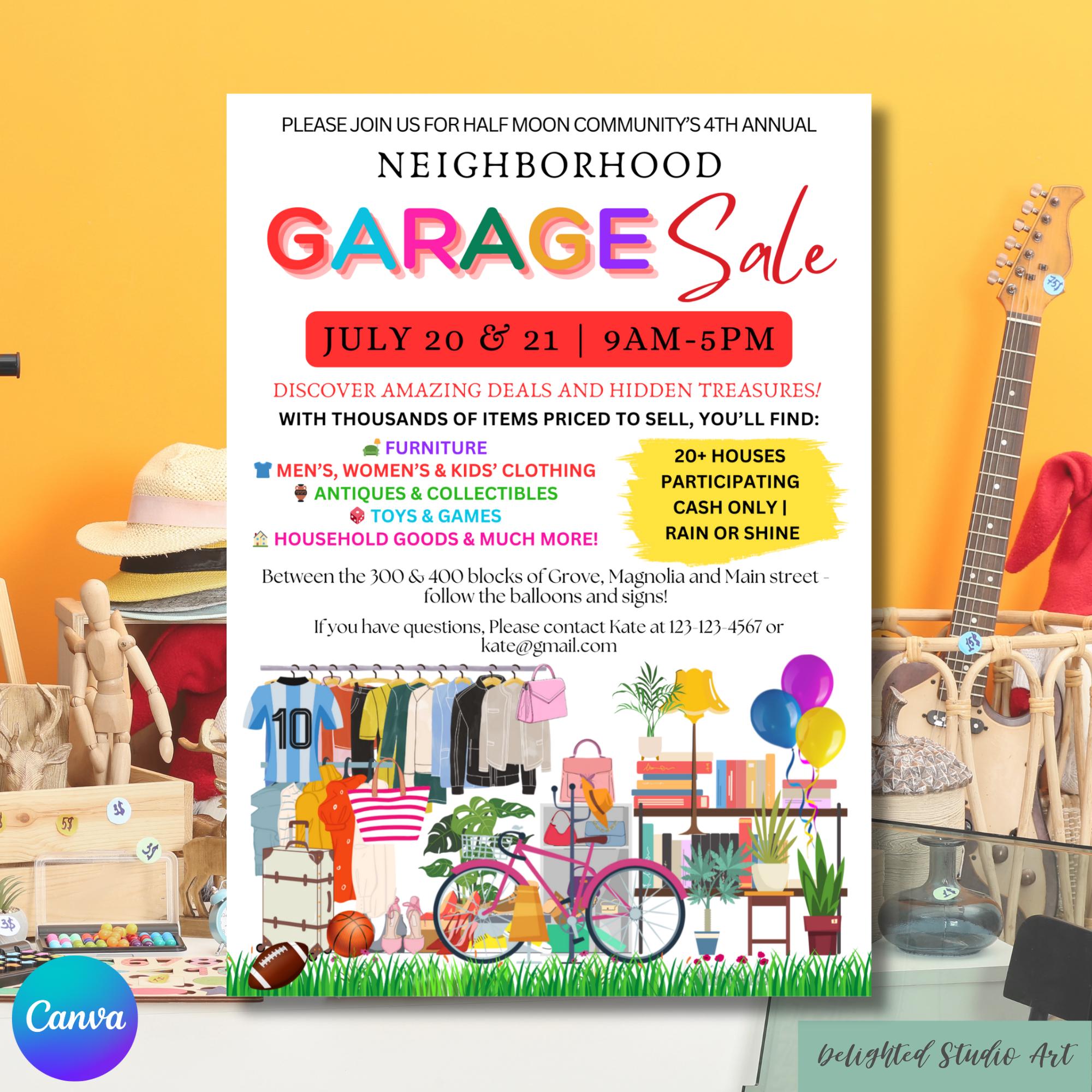 Editable Garage Flyer Template, Canva Invitation (digital Download) - Etsy