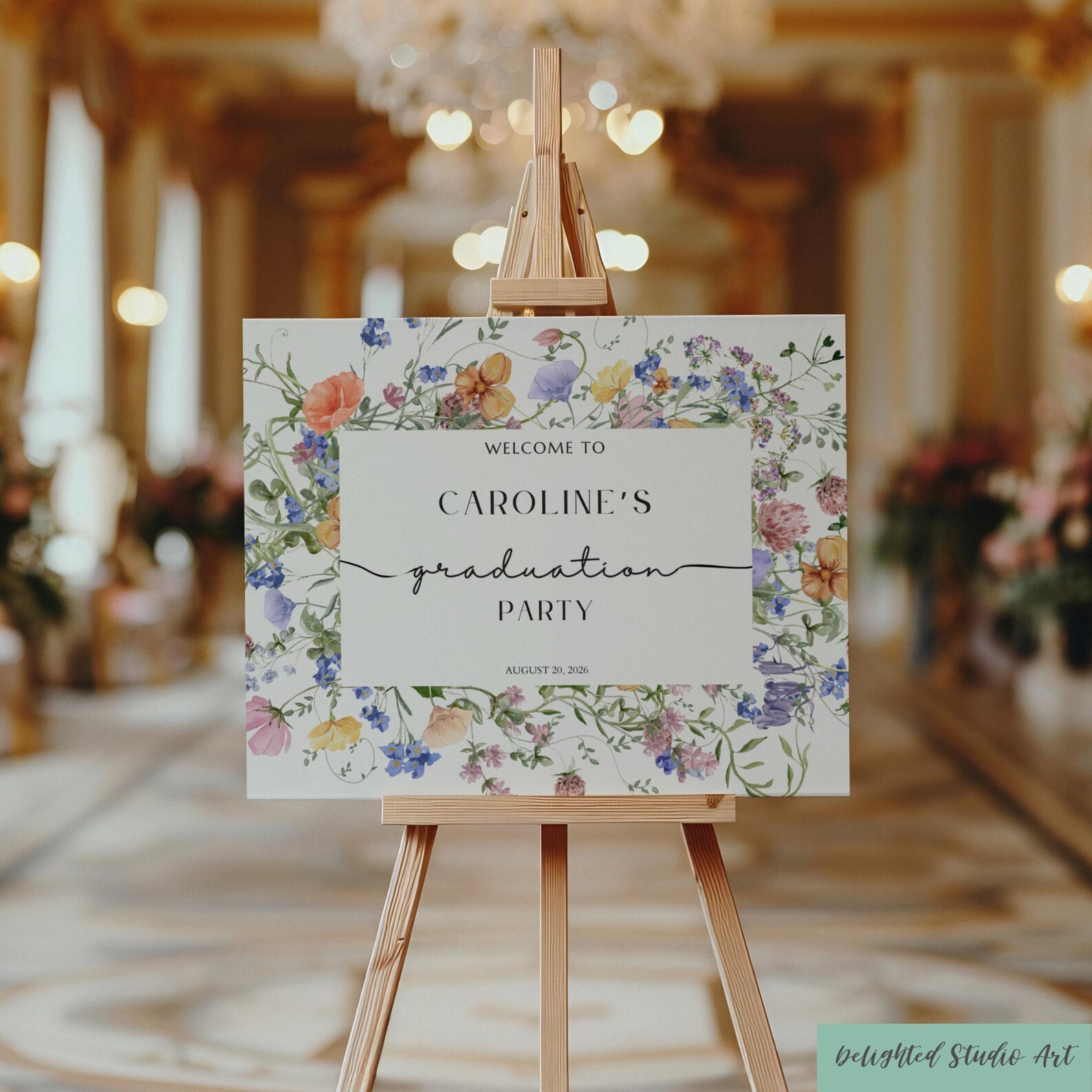 Wildflower Graduation Welcome Sign: Boho Floral Party Decor (PDF) - Etsy