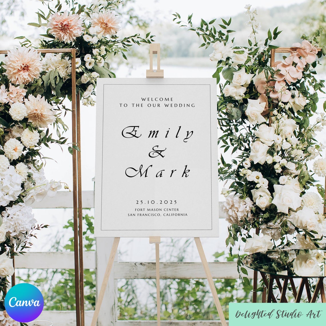 Minimalist Wedding Welcome Sign Template Printable Welcome Sign Wedding ...