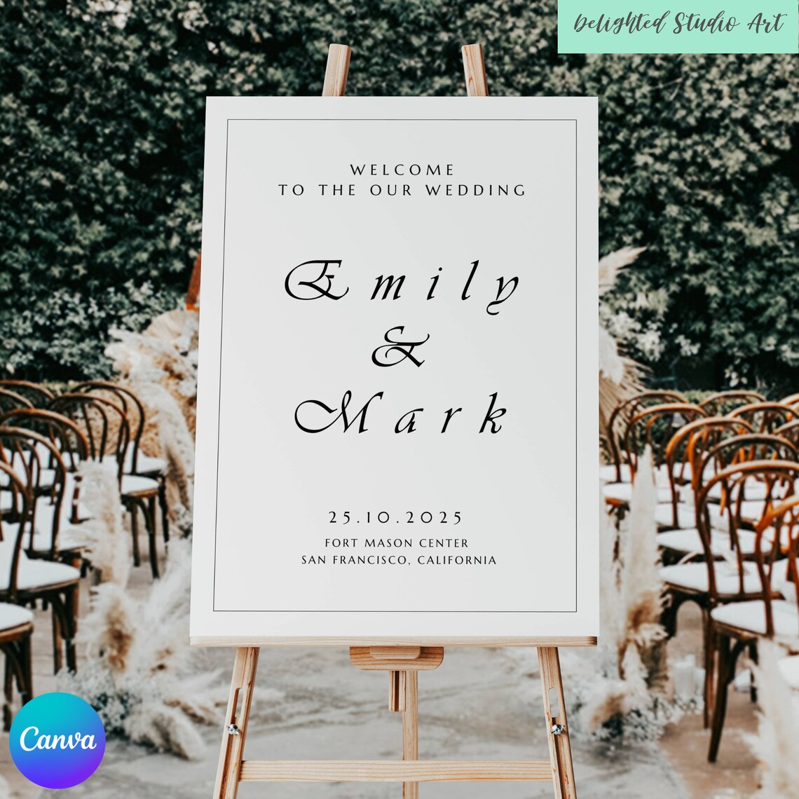 Minimalist Wedding Welcome Sign Template Printable Welcome Sign Wedding ...