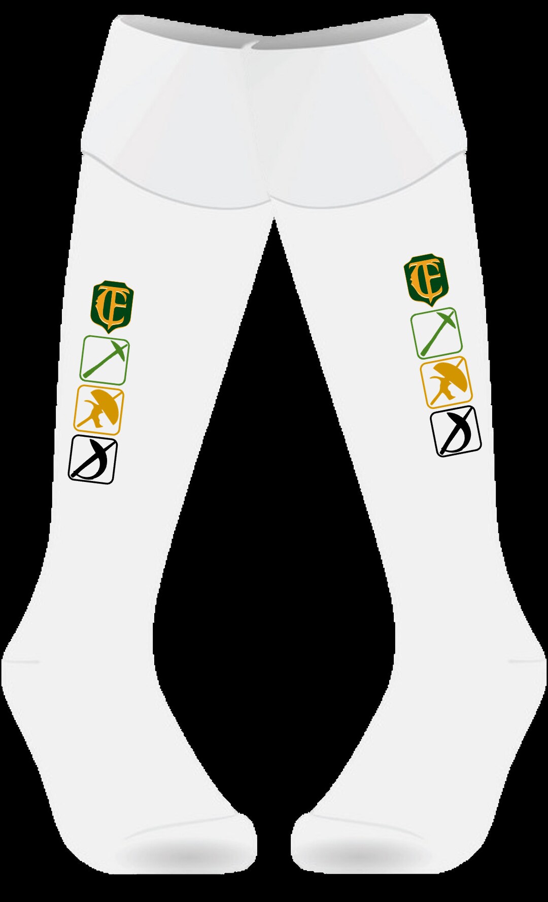 Tulsa Fencing Club White Knee Socks With TFC 3-weapon Design - Etsy