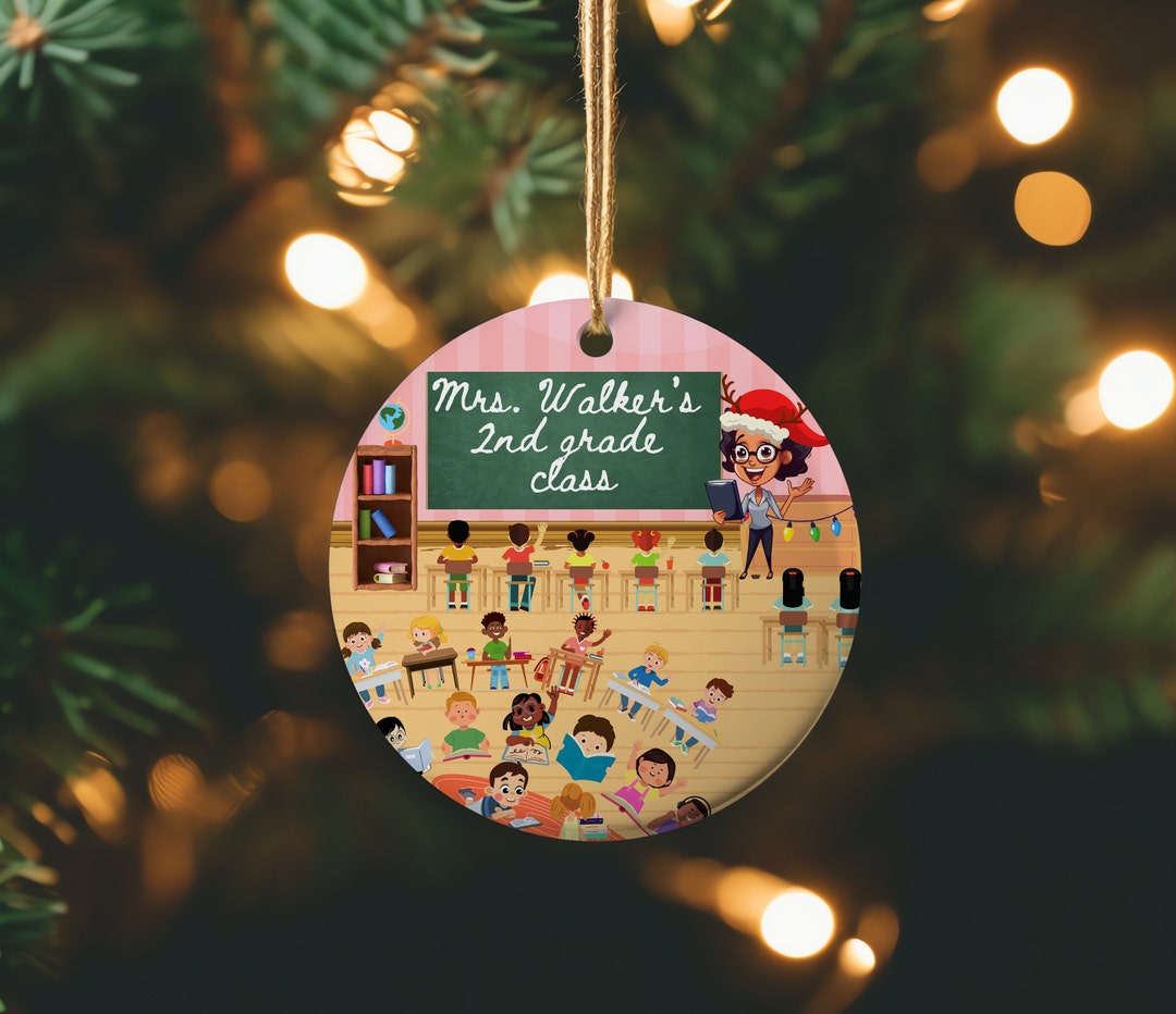 Personalized Teacher Ornament Classroom Christmas Gift for Teacher ...