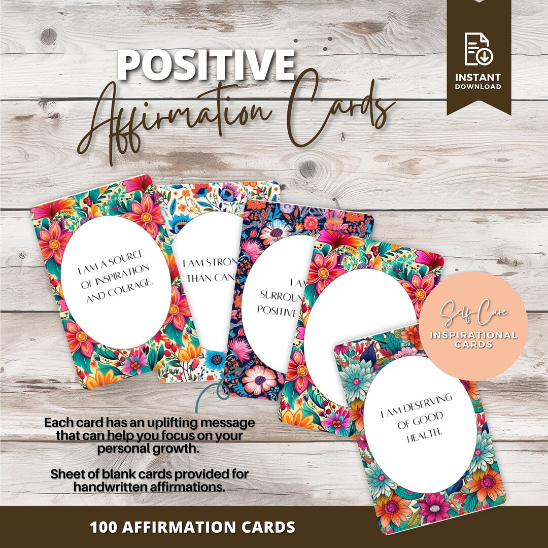 Affirmation Cards Printable, Digital Affirmation Cards, Affirmations ...