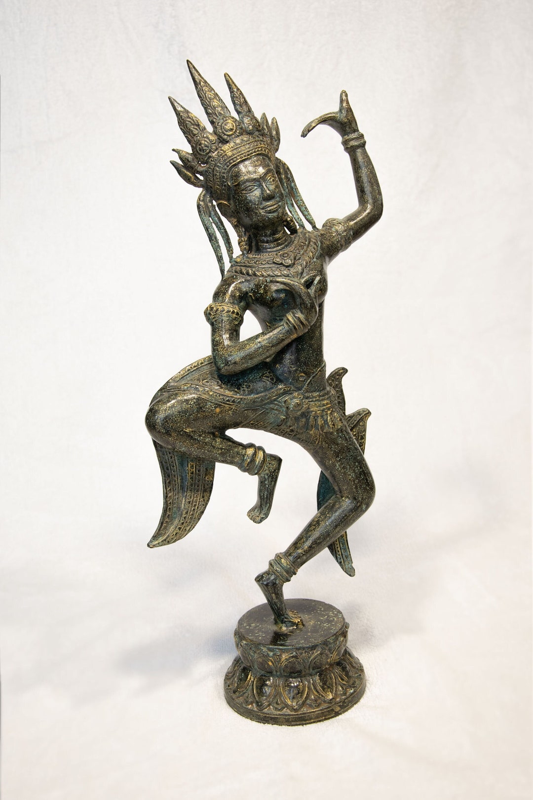 Apsara Statue Antique Khmer Style Bronze Angkor Wat Dancing Apsara or Angel 40cm/16 - Etsy