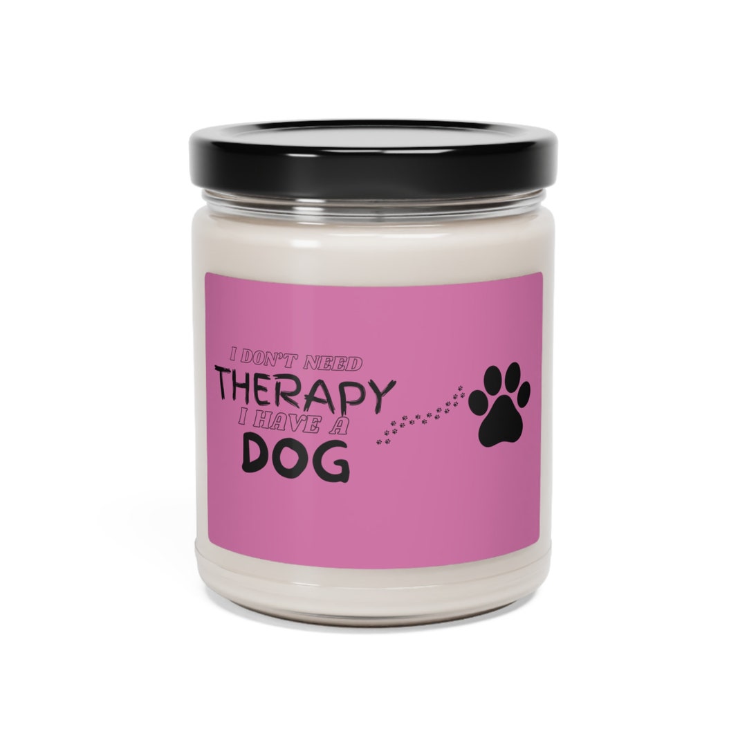 DOG THERAPY Scented Soy Candle, 9oz - Etsy