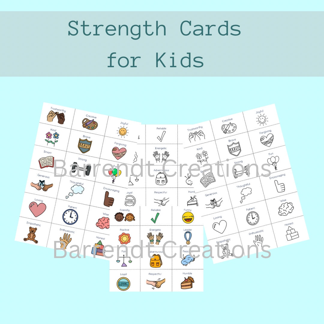 Character Strength Cards - Etsy