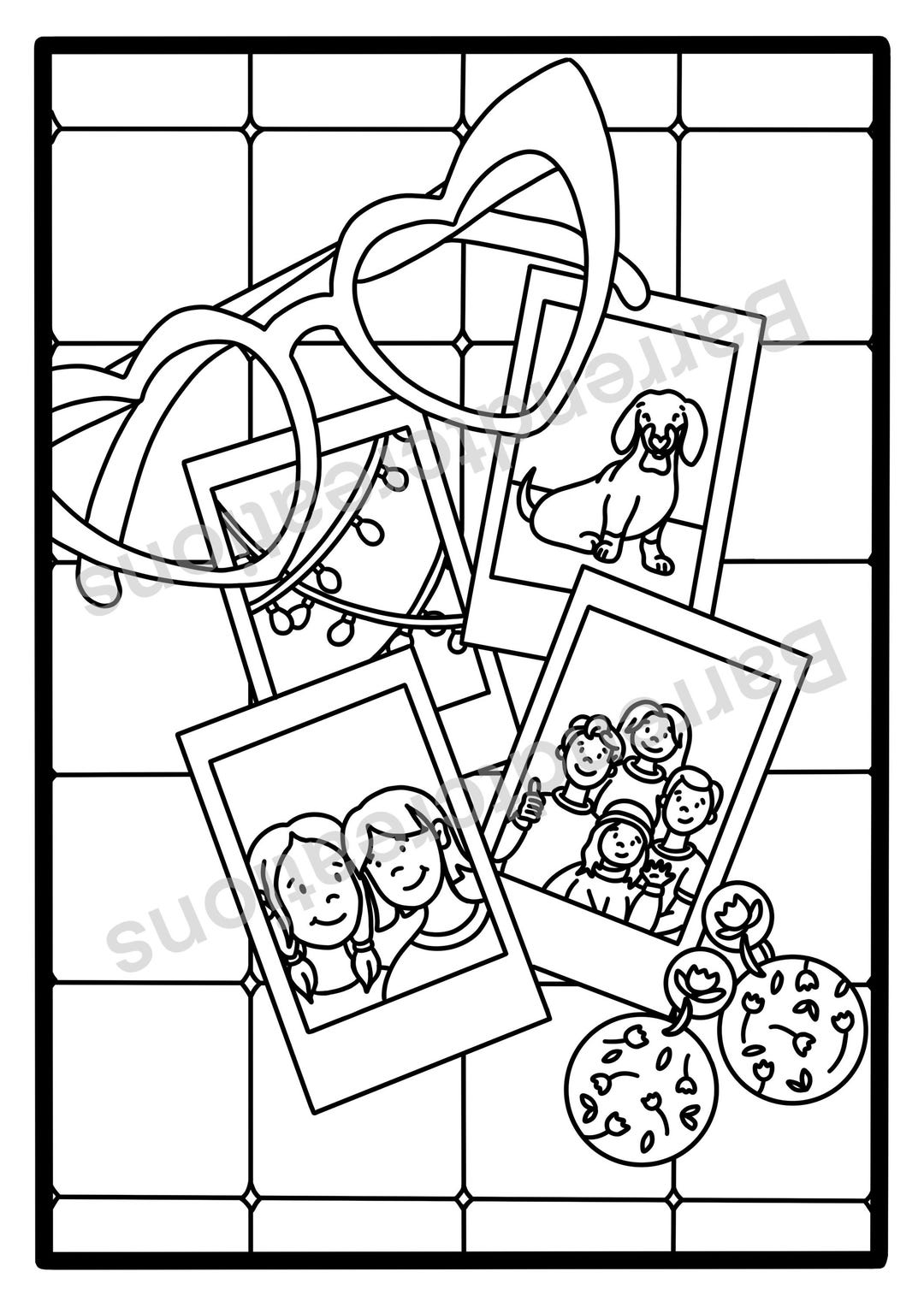 Polaroid Memories Colouring in Page - Etsy