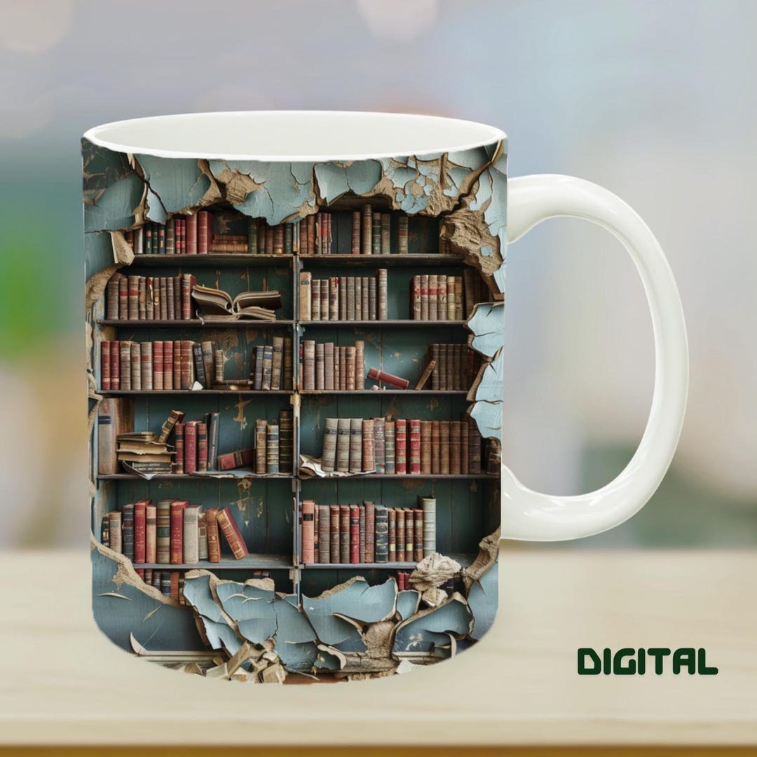 Secret Library Mug Design: Ancient Wisdom Books (digital Download) - Etsy