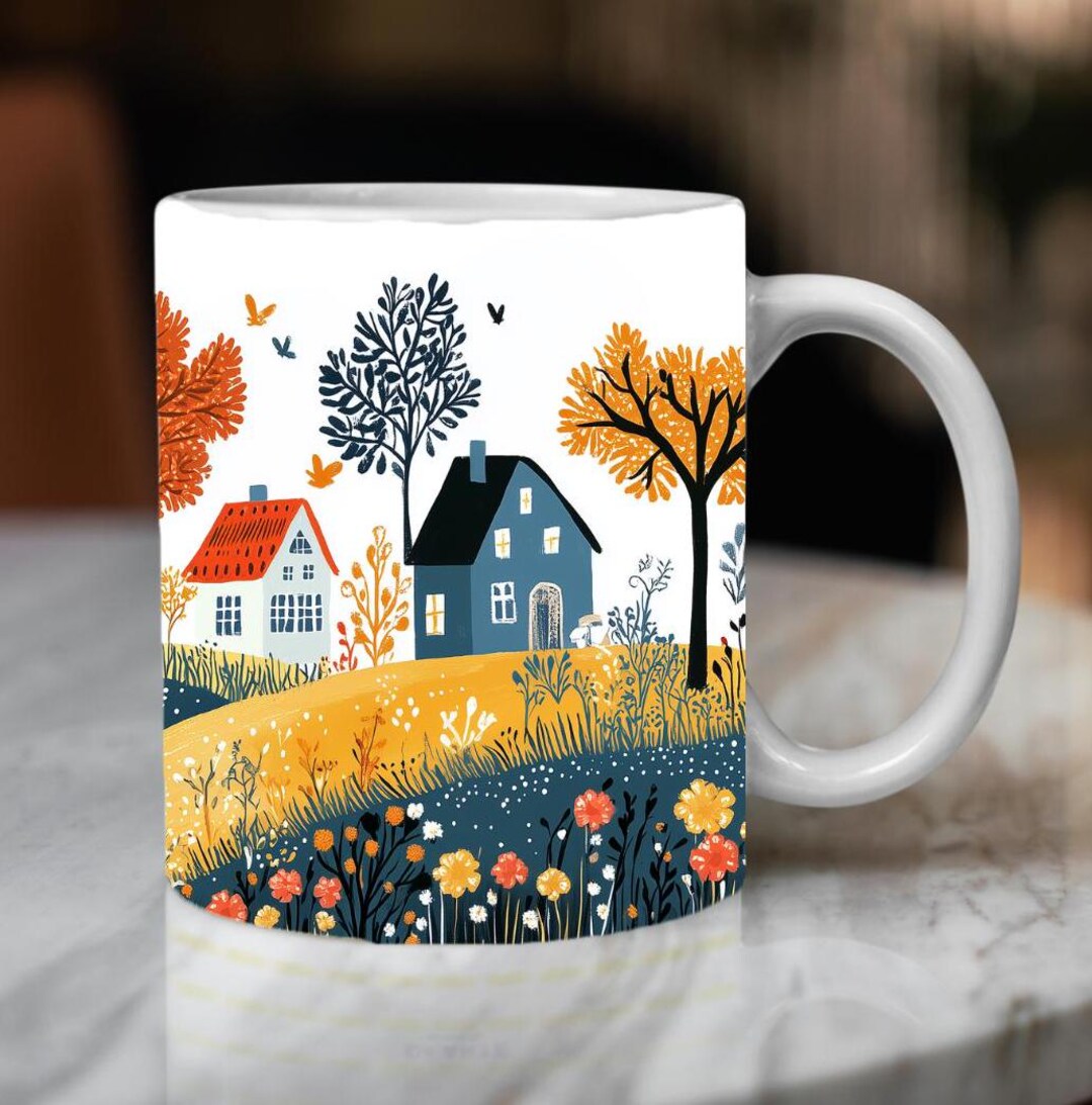 Simple Country Life Mug Template Rustic Design Mug Sublimation ...