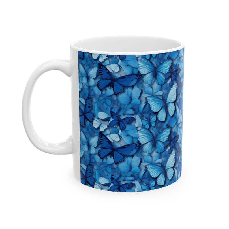 Blue Butterfly Swarm Mug, Azure Wings Design (digital Download) - Etsy