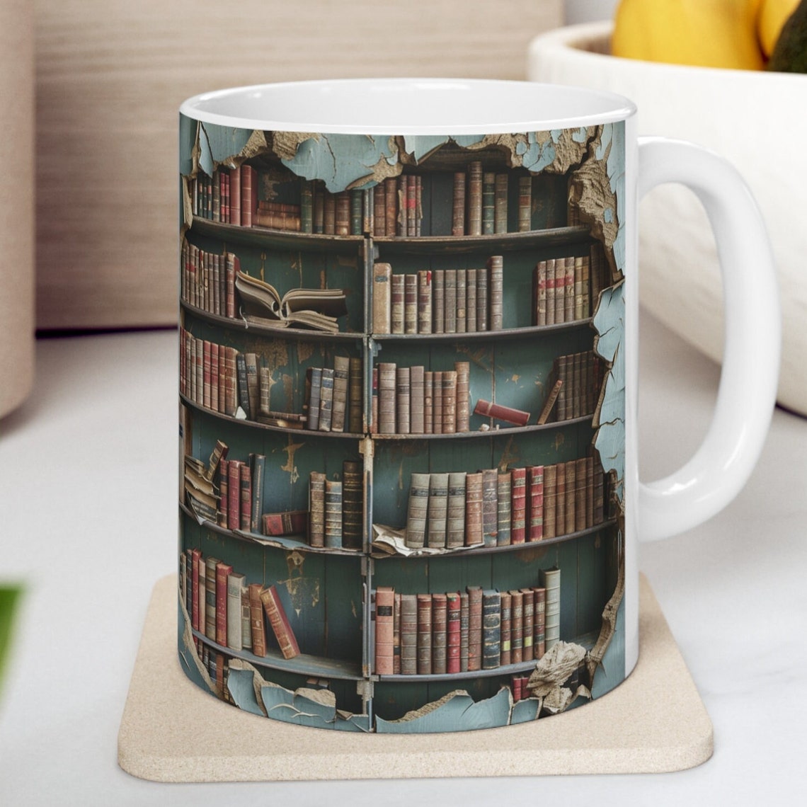 3D Secret Library Mug Design, Unique Gift Idea, Gift Mug Sublimation ...