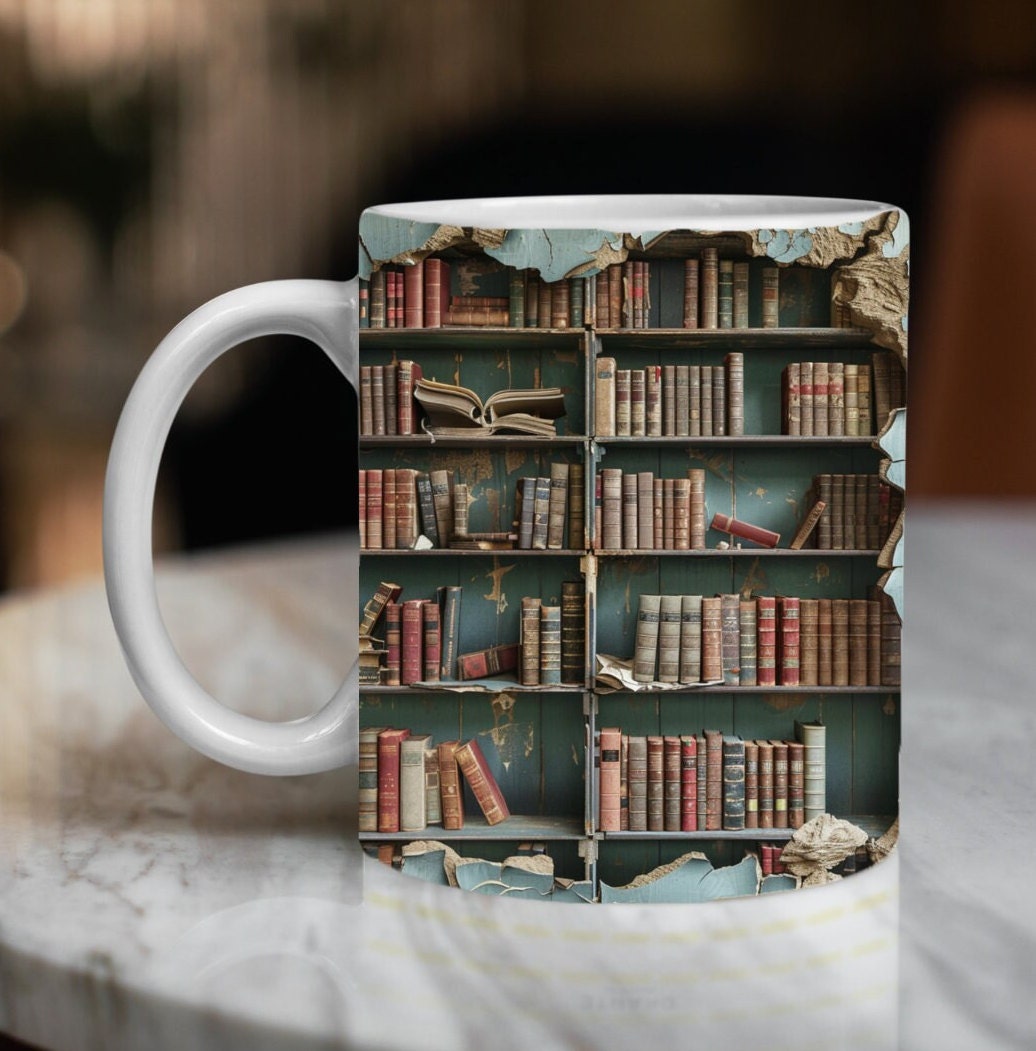 3D Secret Library Mug Design, Unique Gift Idea, Gift Mug Sublimation ...