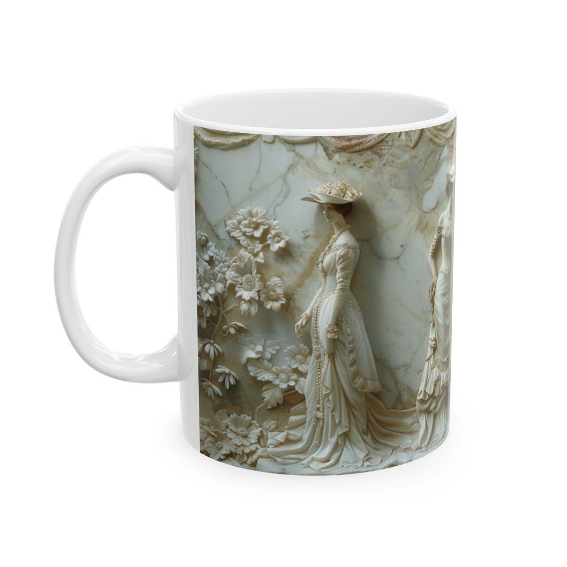 Engraved Victorian Era Mug Template, Elegant Victorian Artwork Print ...