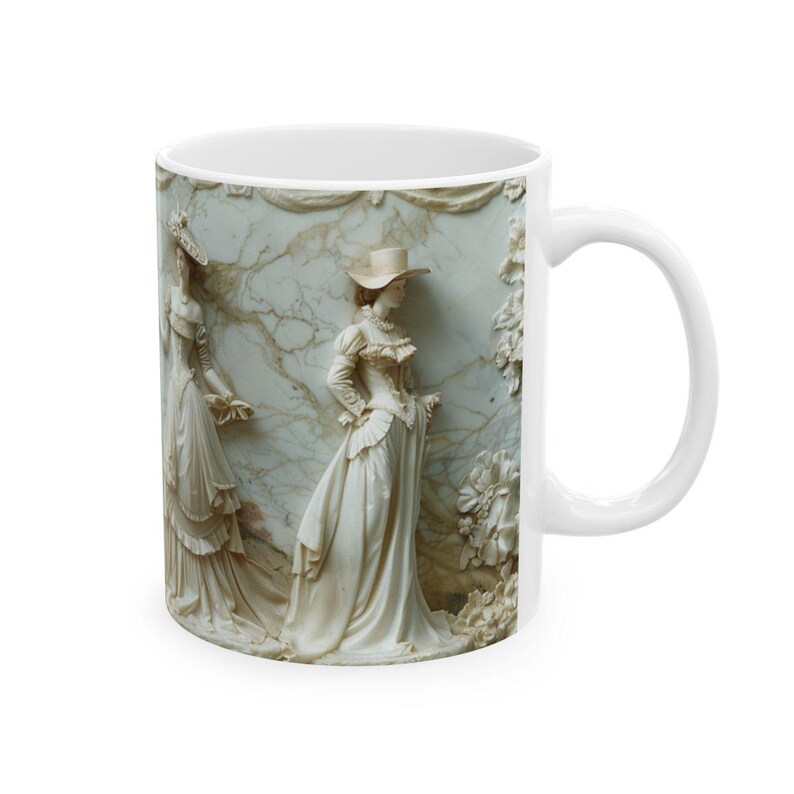 Engraved Victorian Era Mug Template, Elegant Victorian Artwork Print ...