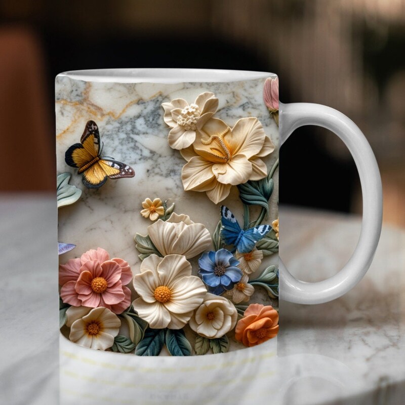 Flower Mugs - Etsy