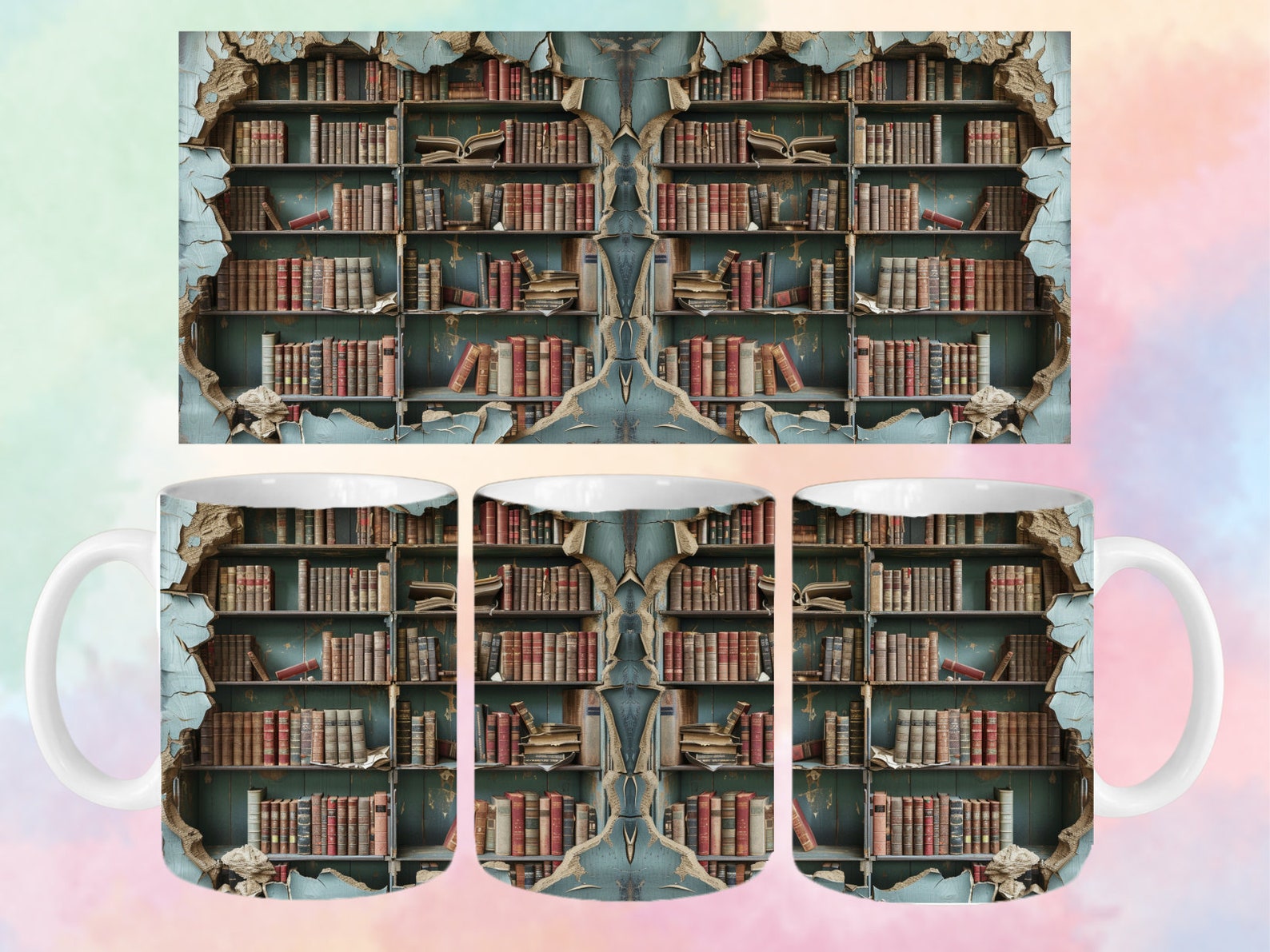 3D Secret Library Mug Design, Unique Gift Idea, Gift Mug Sublimation ...